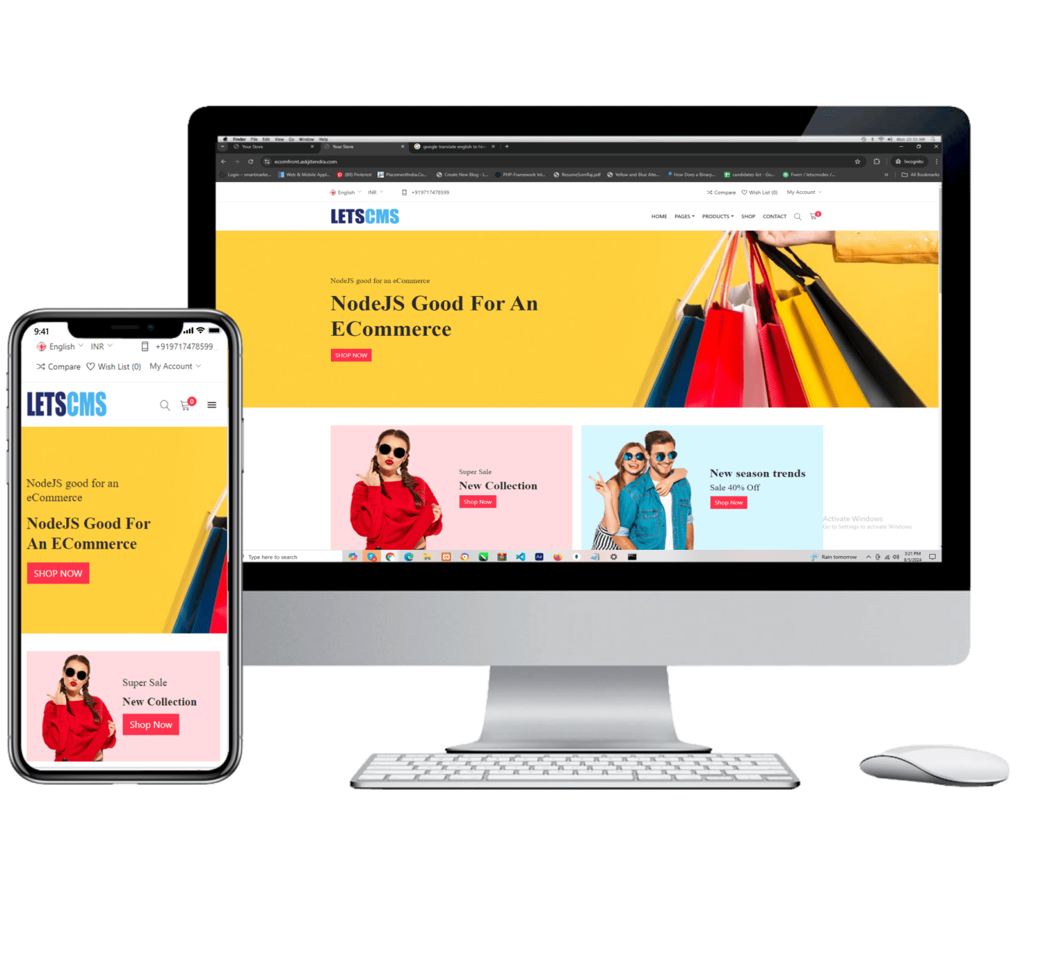 Node.js e-commerce website development - LETSCMS MLM Software Open Source NodeJS MLM Ecommerce ...